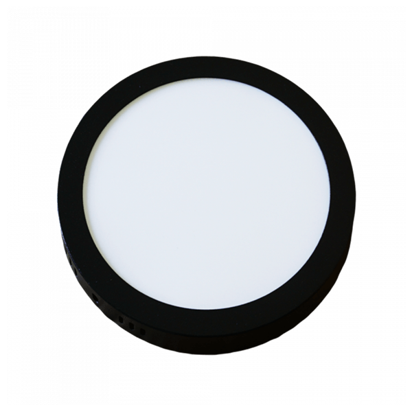 LED PANEL CRNI NADGRADNI 12W OKRUGLI 4000K | LEDshop rasvjeta